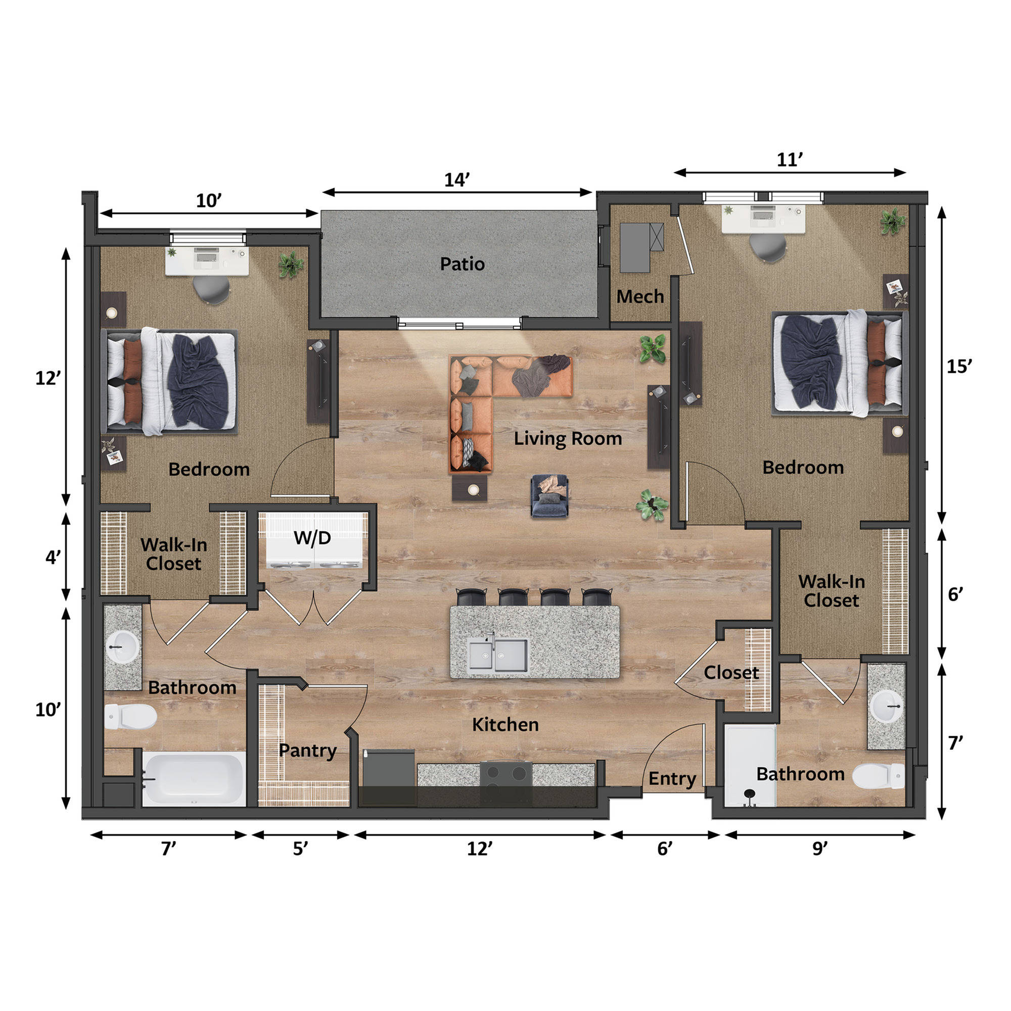 Studio - 2 Bed Apartments - Check Availability | The Crest Luxury ...