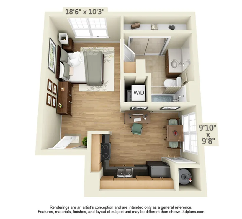 Explore Studio, 1-4 Bedroom Floors Plans for Rent in Austin