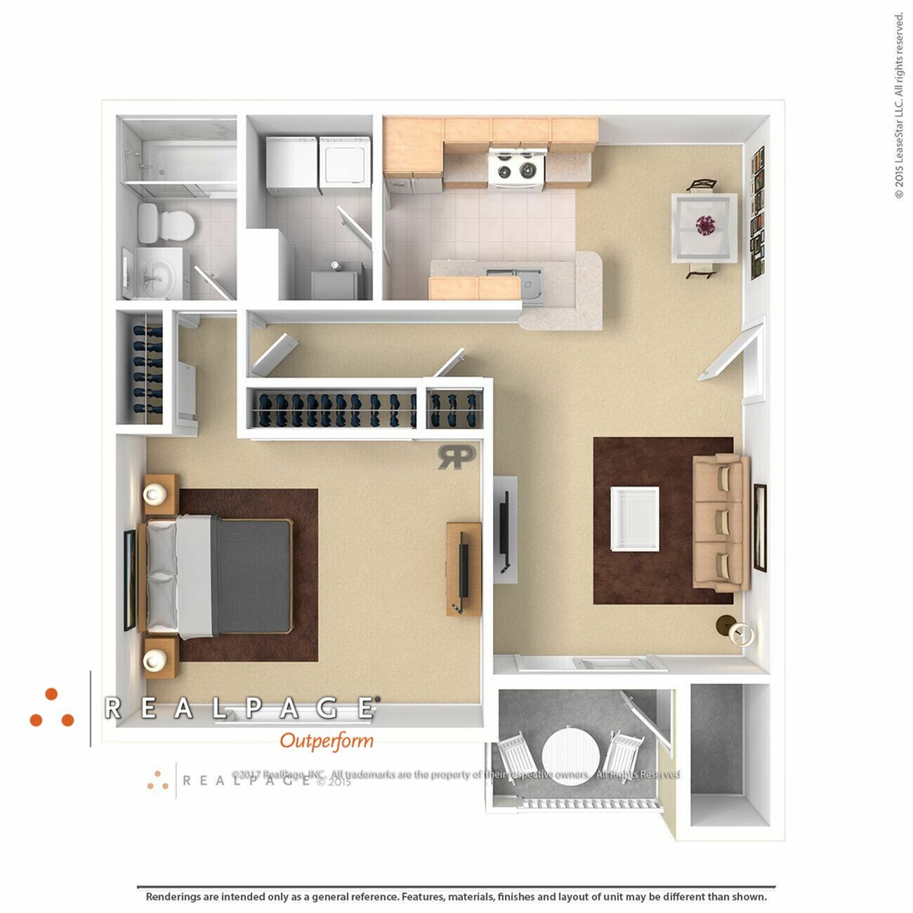 1B1B | 1 Bed Apartment | Quail Cove
