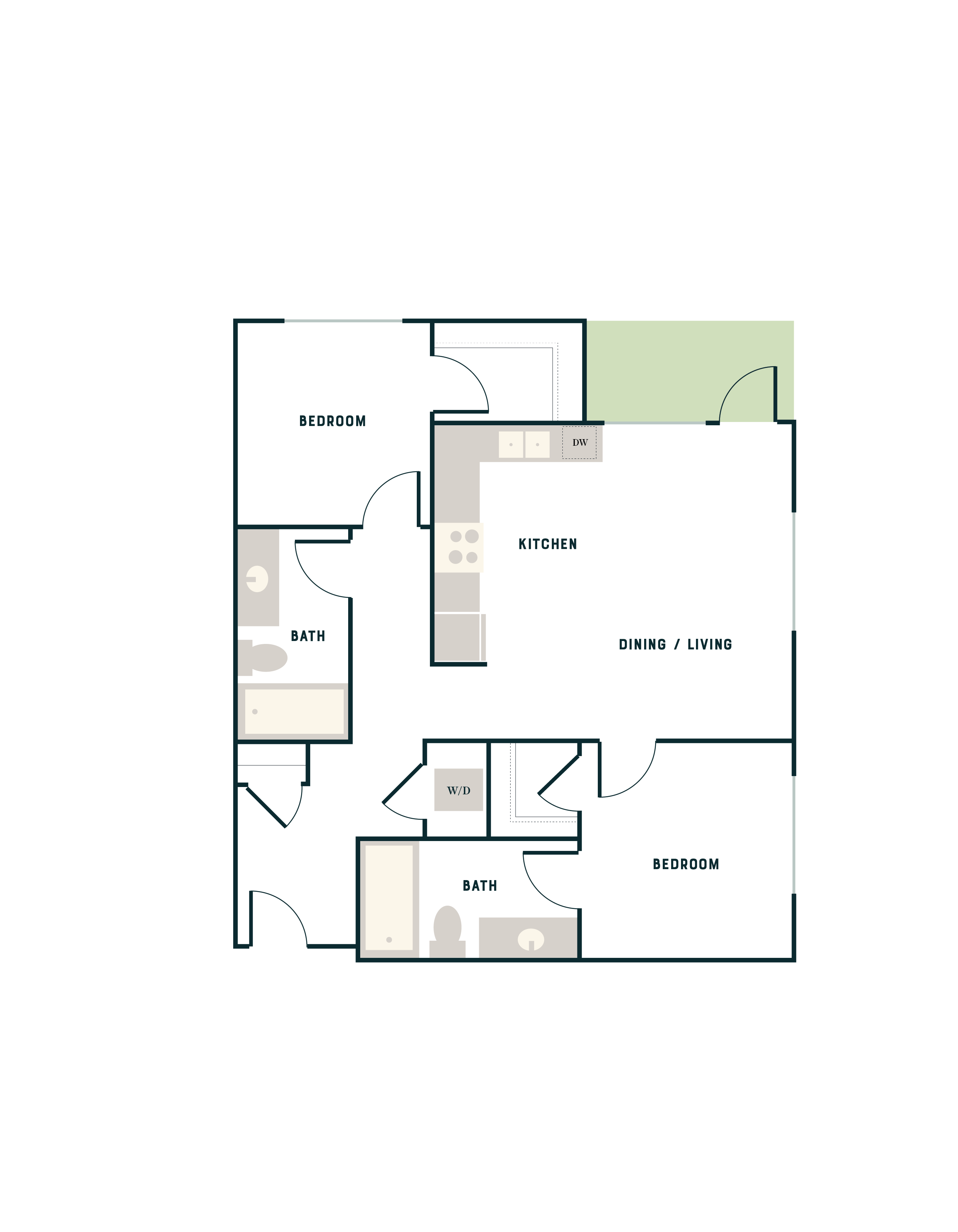 2 Bed, 2 Bath - Apt A in Mountlake Terrace | 841 sq ft