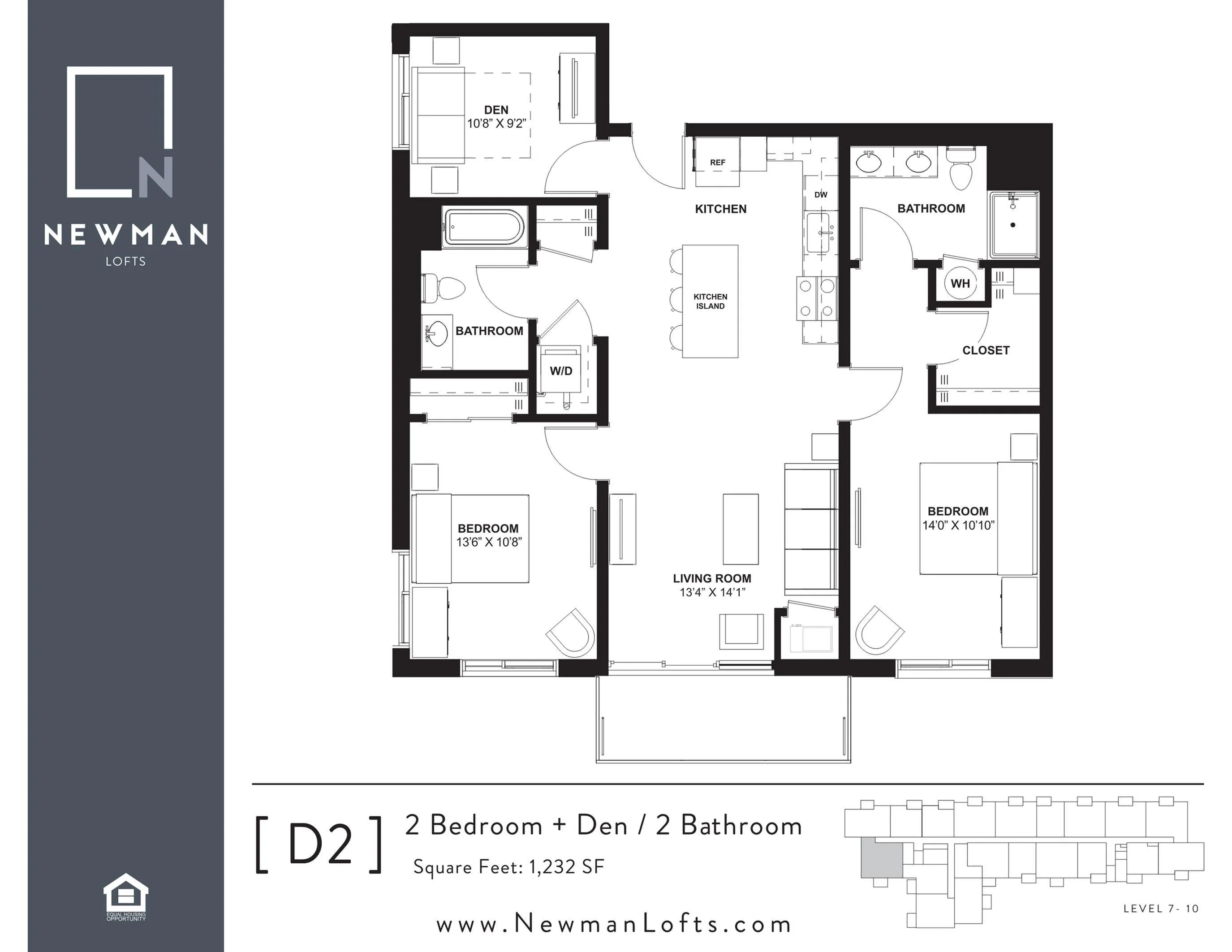 D2 | 2 Bed Apartment | Newman Lofts