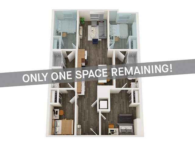 4x2 Club | 4 Bed Apartment | Rise at West Campus