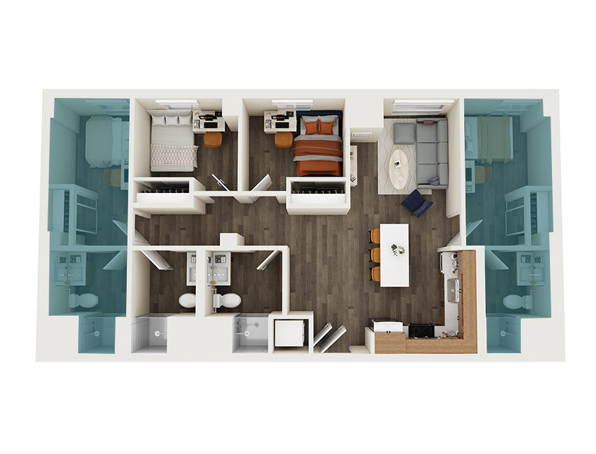 4x4 | 4 Bed Apartment | Identity Dinkytown
