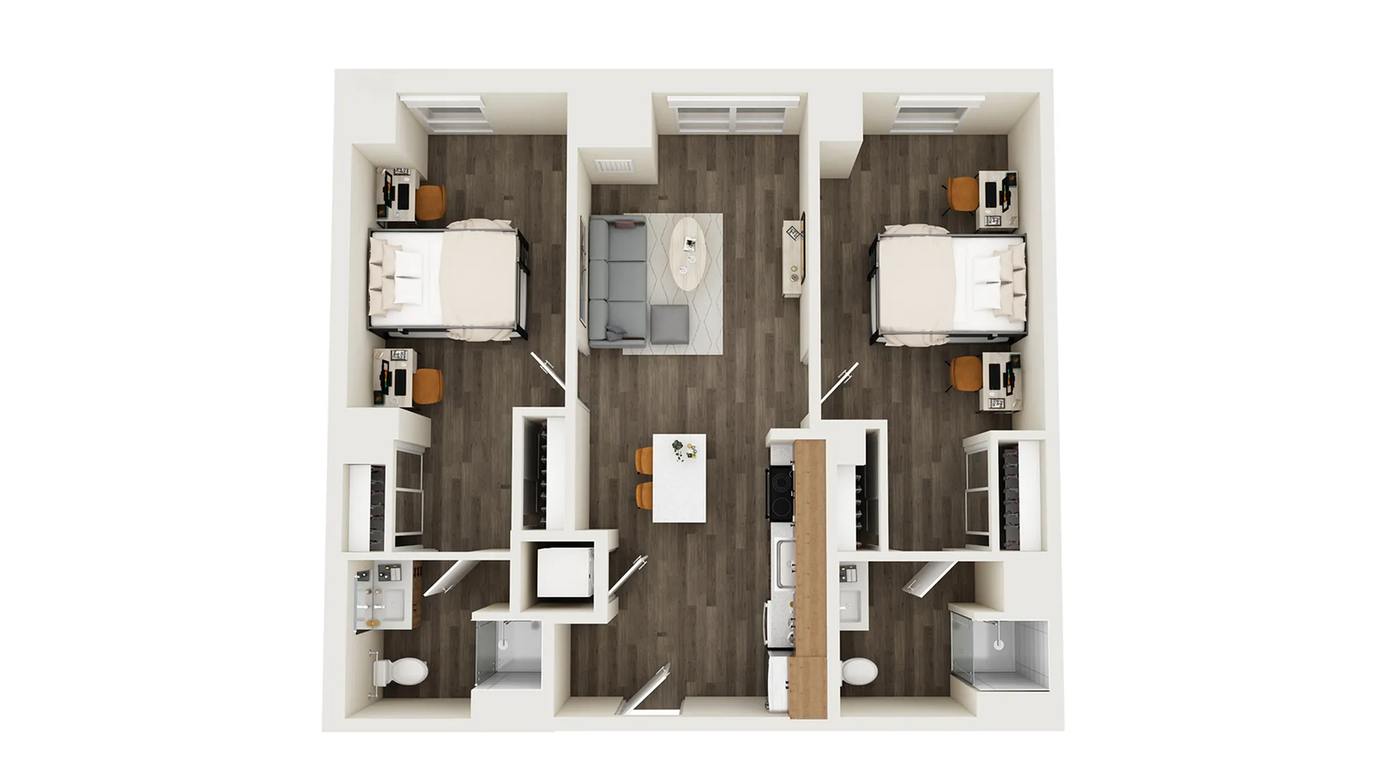 2x2 Double-Bunk | 2 Bed Apartment | Identity Dinkytown