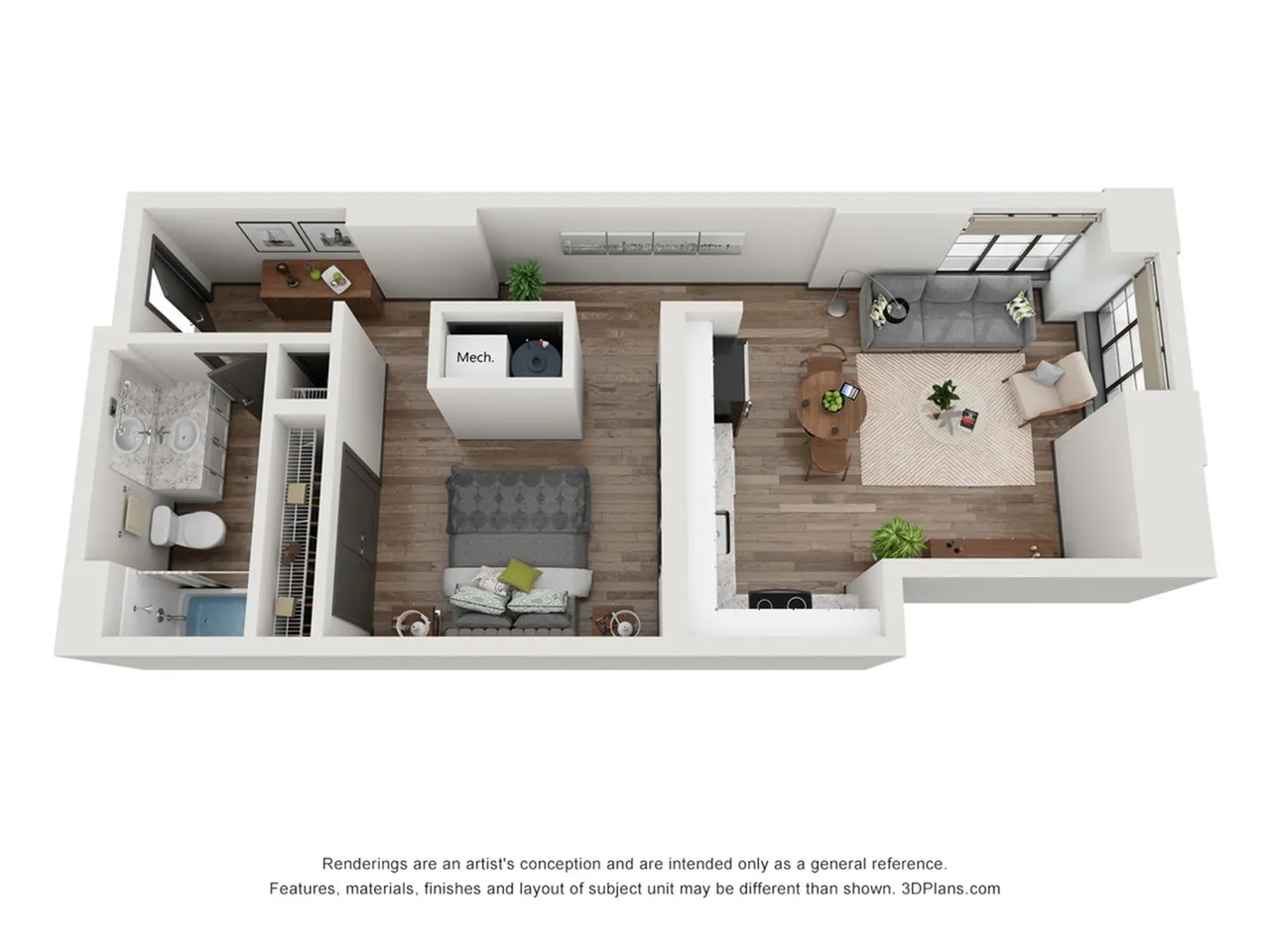 Explore Studio,1- and 2-Bedroom Floor Plans at LC RiverSouth