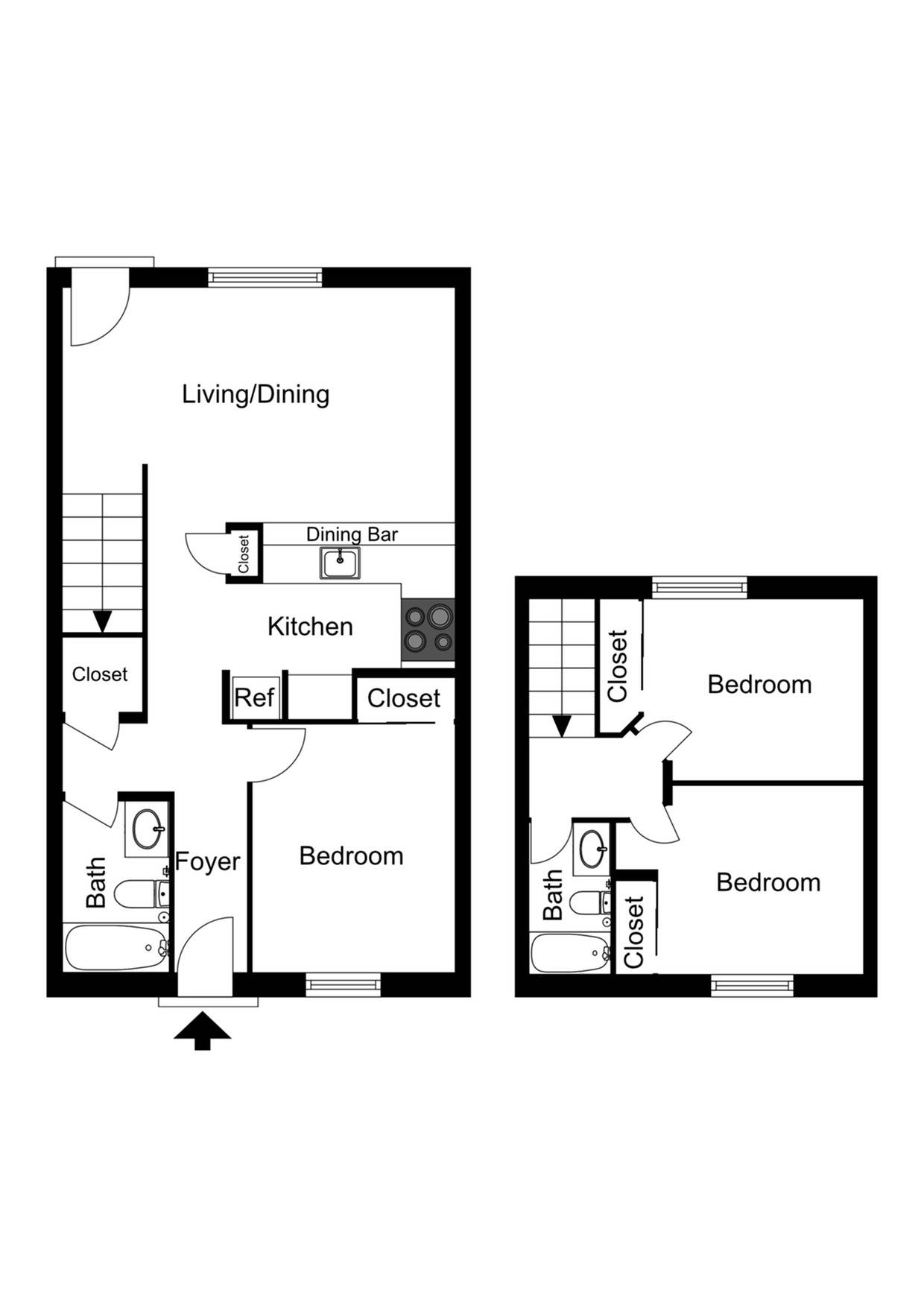 3x2 | 3 Bed Apartment | Rainier Apartments