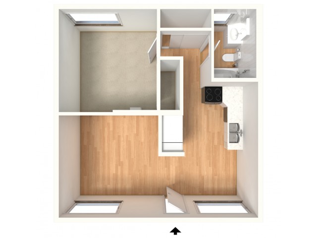 One Bedroom | 1 Bed Apartment | Main Street Terrace