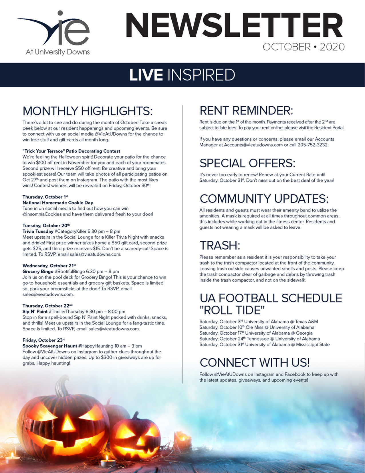 Monthly Updates & Upcoming Events (October)