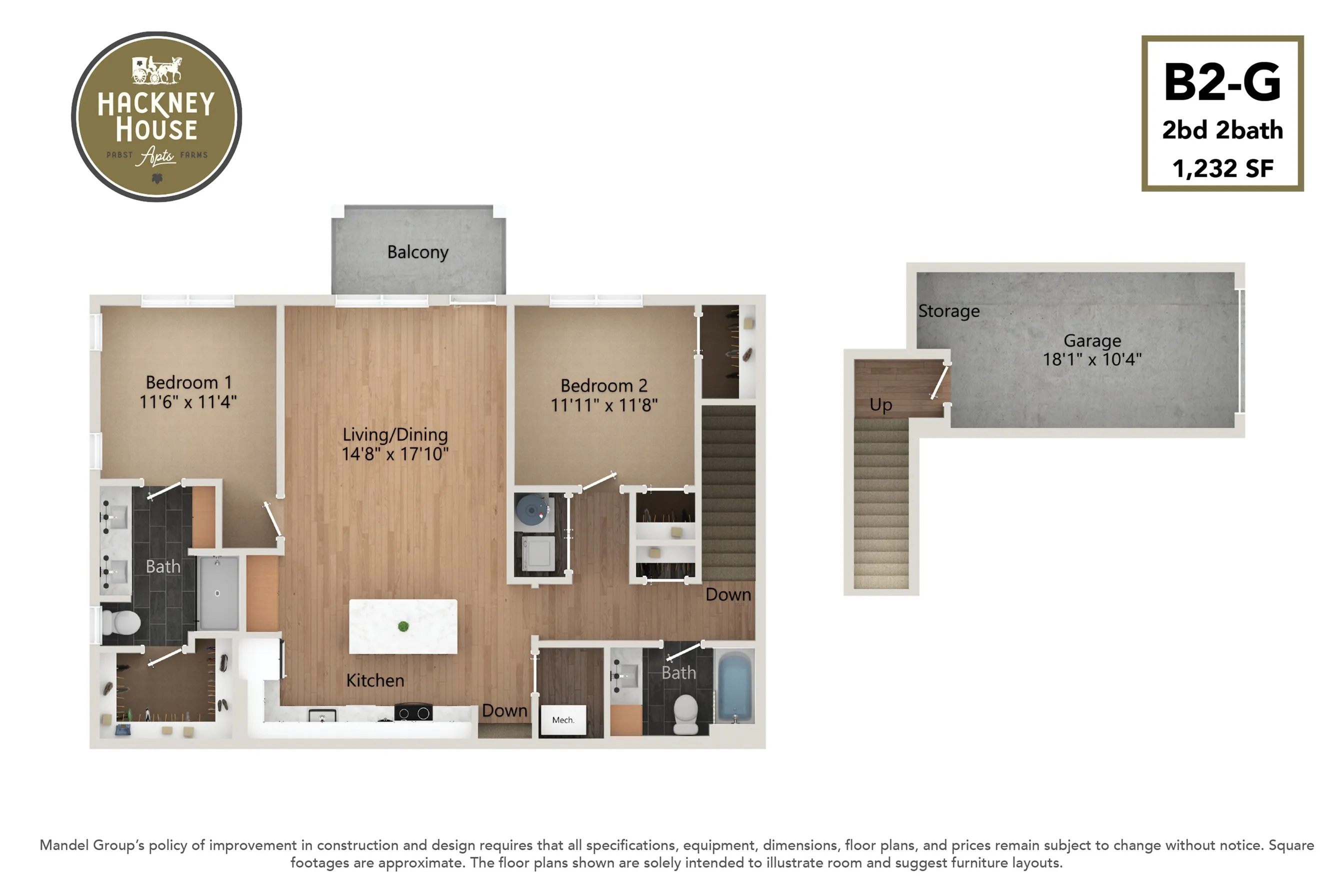 B2-G | 2 Bed Apartment | Hackney House Apartments