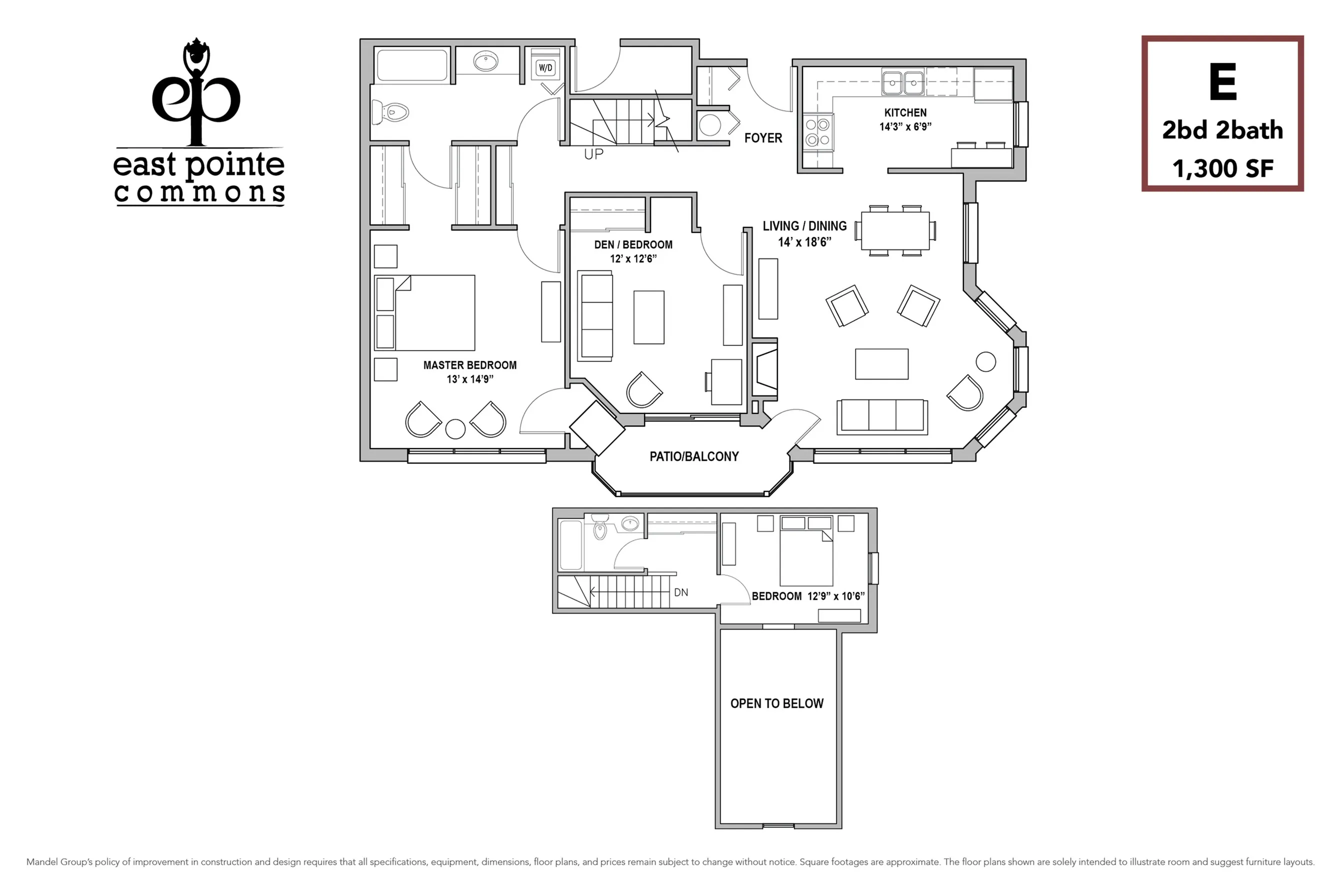 E | 3 Bed Apartment | East Pointe Commons