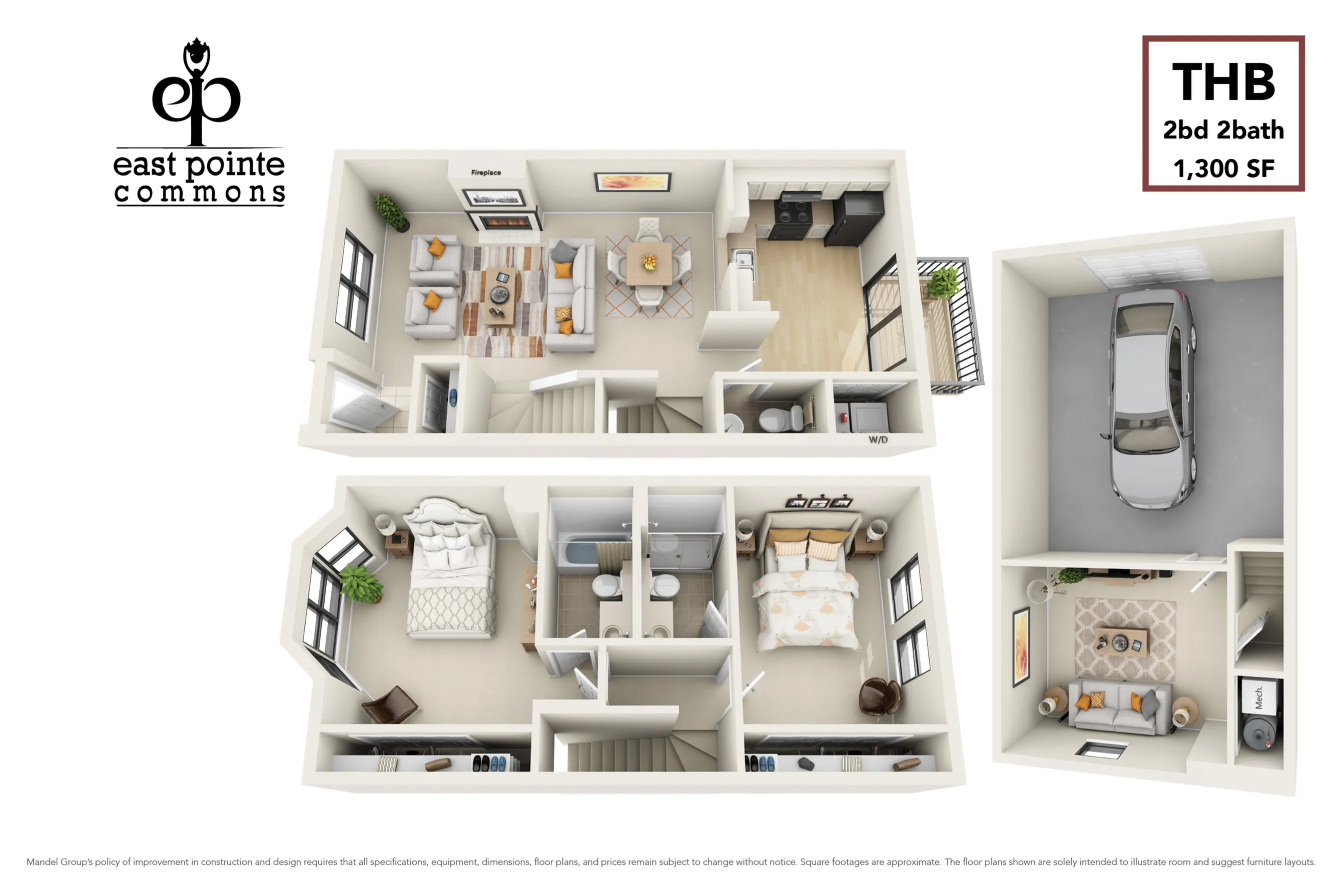 1 - 3 Bed Apartments - Check Availability | East Pointe Commons