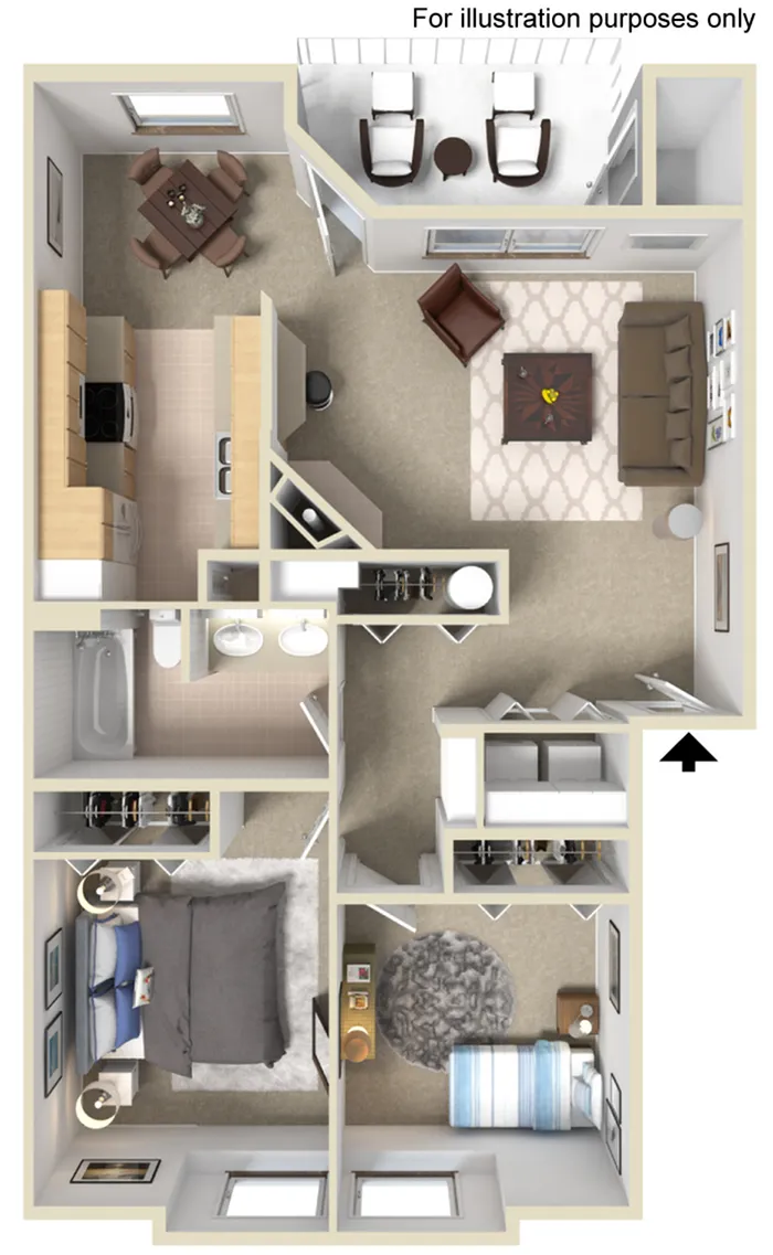 Silver Two-Bedroom Apartment | Cascade View Apartments in Vancouver, WA ...