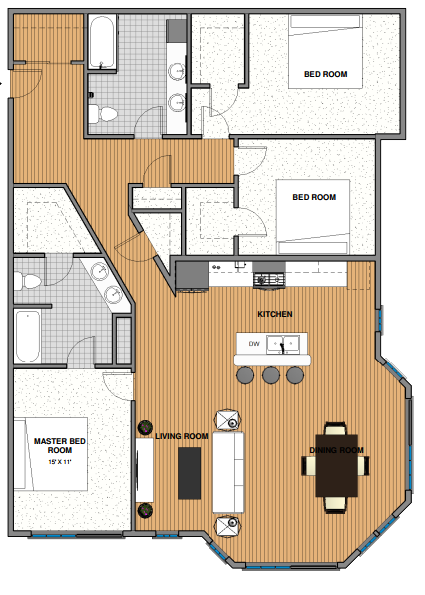 View Layouts for Studio, 1-3 Bed Apartments in Londonderry