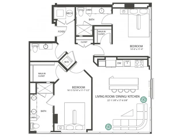 Two Bedroom Penthouse | 2 Bed Apartment | Two Light Luxury Apartments