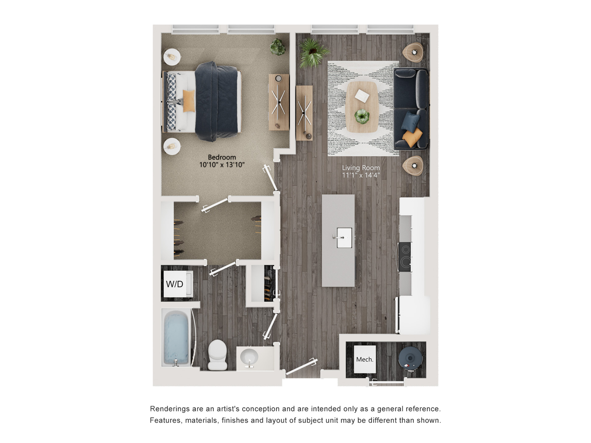 Pet-Friendly Studio 1, & 2 Bed Apartment Floor Plans |The Richmond ...