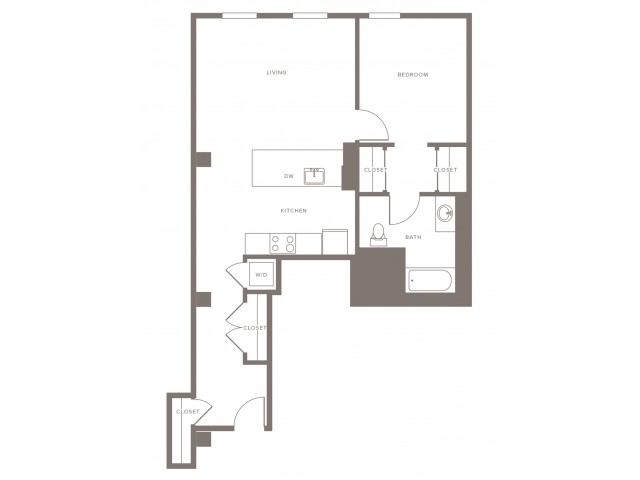 A11 - One Bedroom | 1 Bed Apartment | Modera Lofts