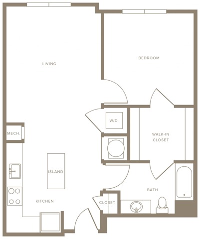 A1 | 1 Bed Apartment | Modera Natick Center