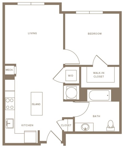 A1BGD | 1 Bed Apartment | Modera Natick Center