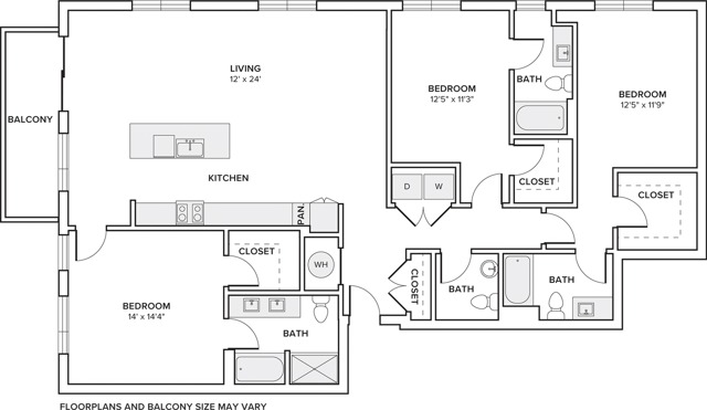 C04 | 3 Bed Apartment | Modera Decatur