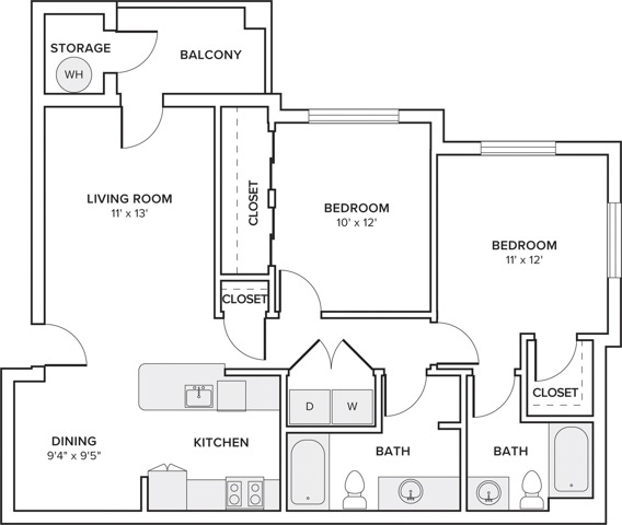 B01 | 2 Bed Apartment | Modera Lacey
