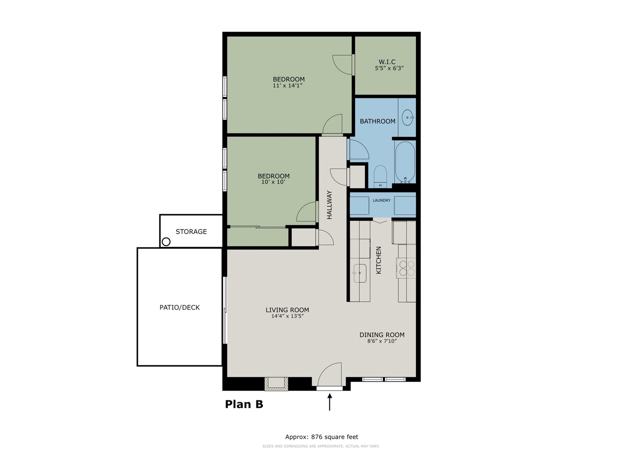 Plan B | 2 Bed Apartment | Amador Lakes Apartments