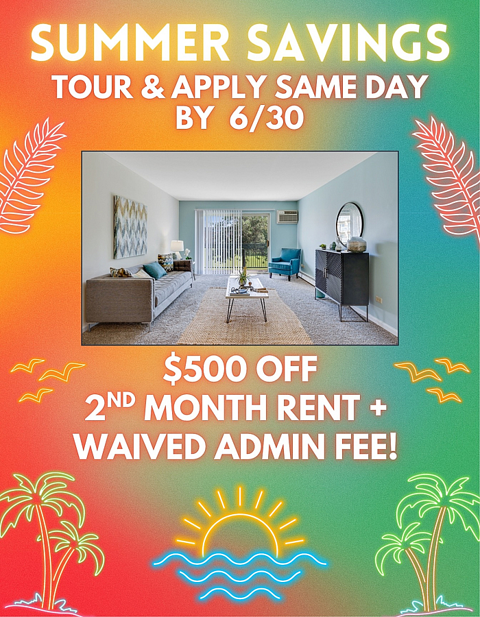 View Sunset Lake Apartments in Justice, IL | Official Site