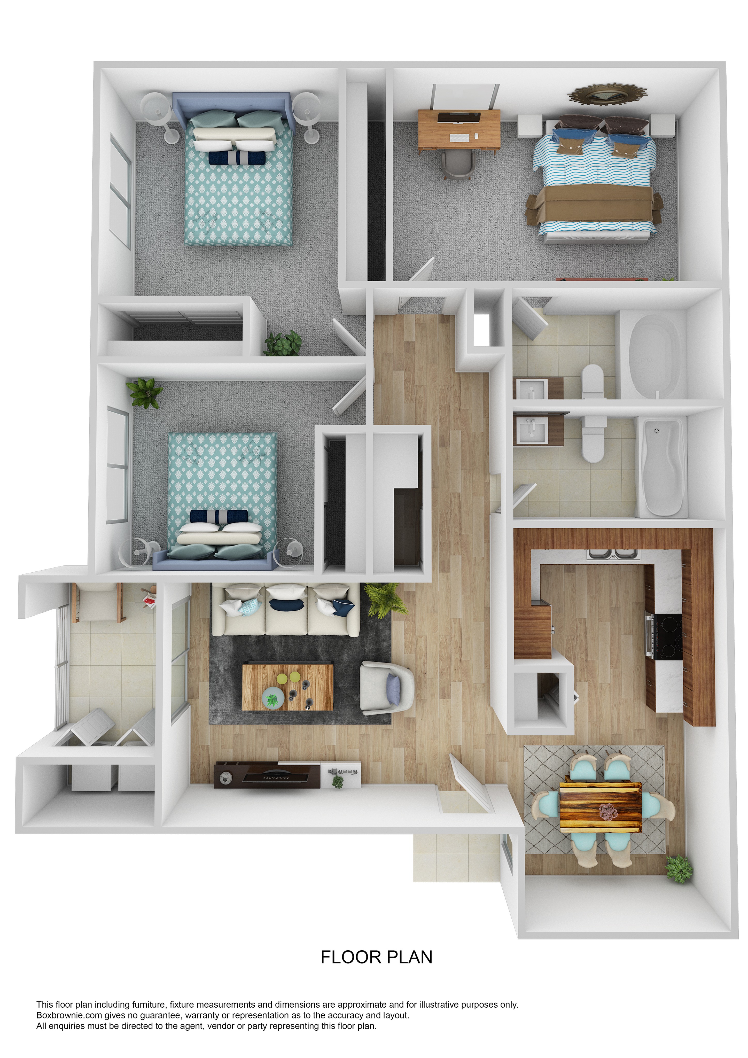 3 Bedroom 2 Bath | 3 Bed Apartment | Nellis Gardens