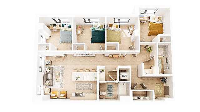 Studio, 1, 2, 3 & 4 Bedroom Apartments | The Accolade