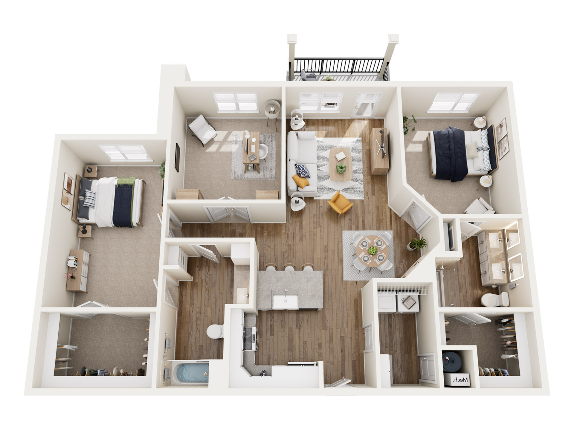 B4 | 2 Bed Apartment | Chorus Asheville 55+ Active Adult Apartment Homes