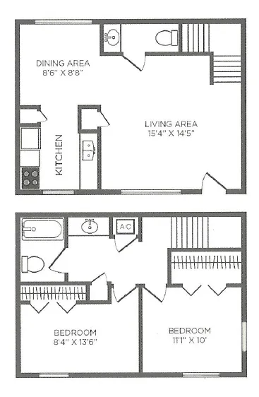 2x1 | 2 Bed Apartment | The Avery