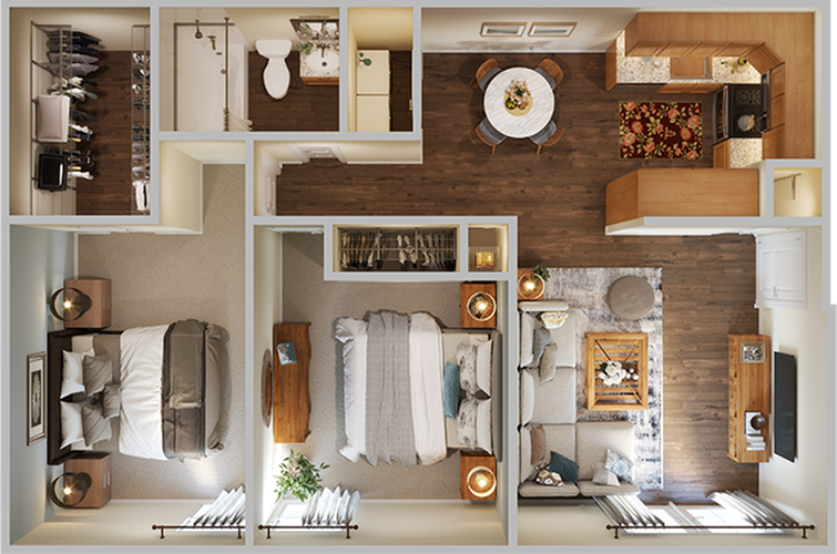 1 - 2 Bed Apartments - Check Availability | Fern Crossing at Bayou Pierre