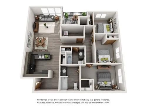 1 - 3 Bed Apartments - Check Availability | Diamond Rock Rentals