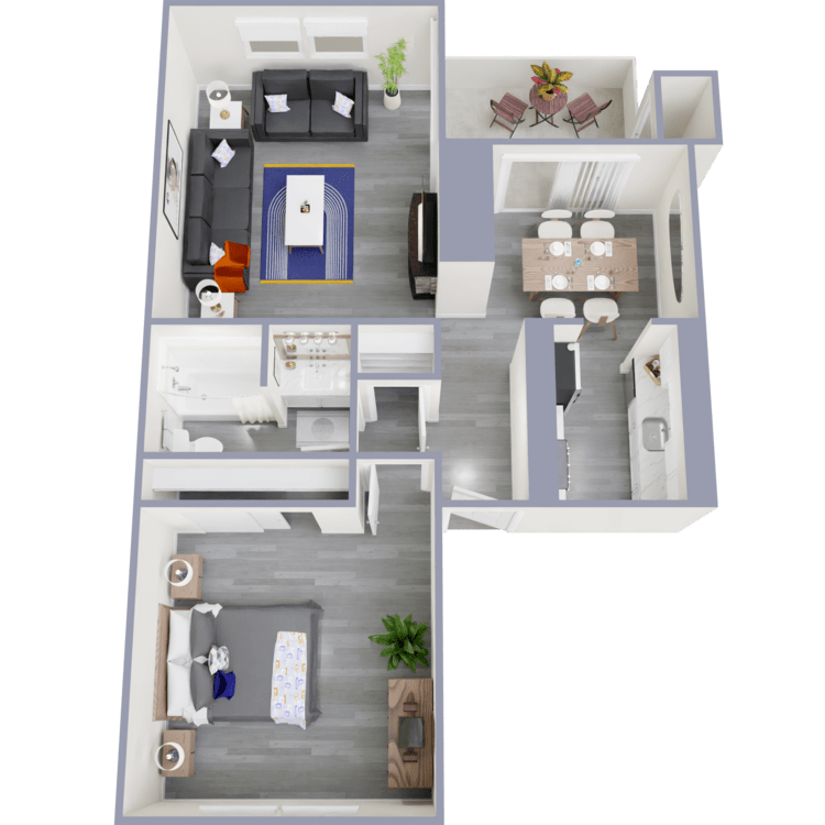 1BD / 1BA md | 1 Bed Apartment | Spur Canyon Apartments