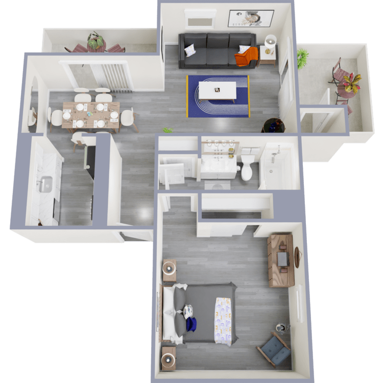 1BD / 1BA sm | 1 Bed Apartment | Spur Canyon Apartments