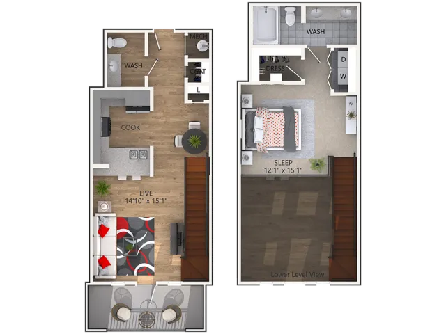 1 Bed Deluxe | 1 Bed Apartment | The Lofts at Atlantic Station