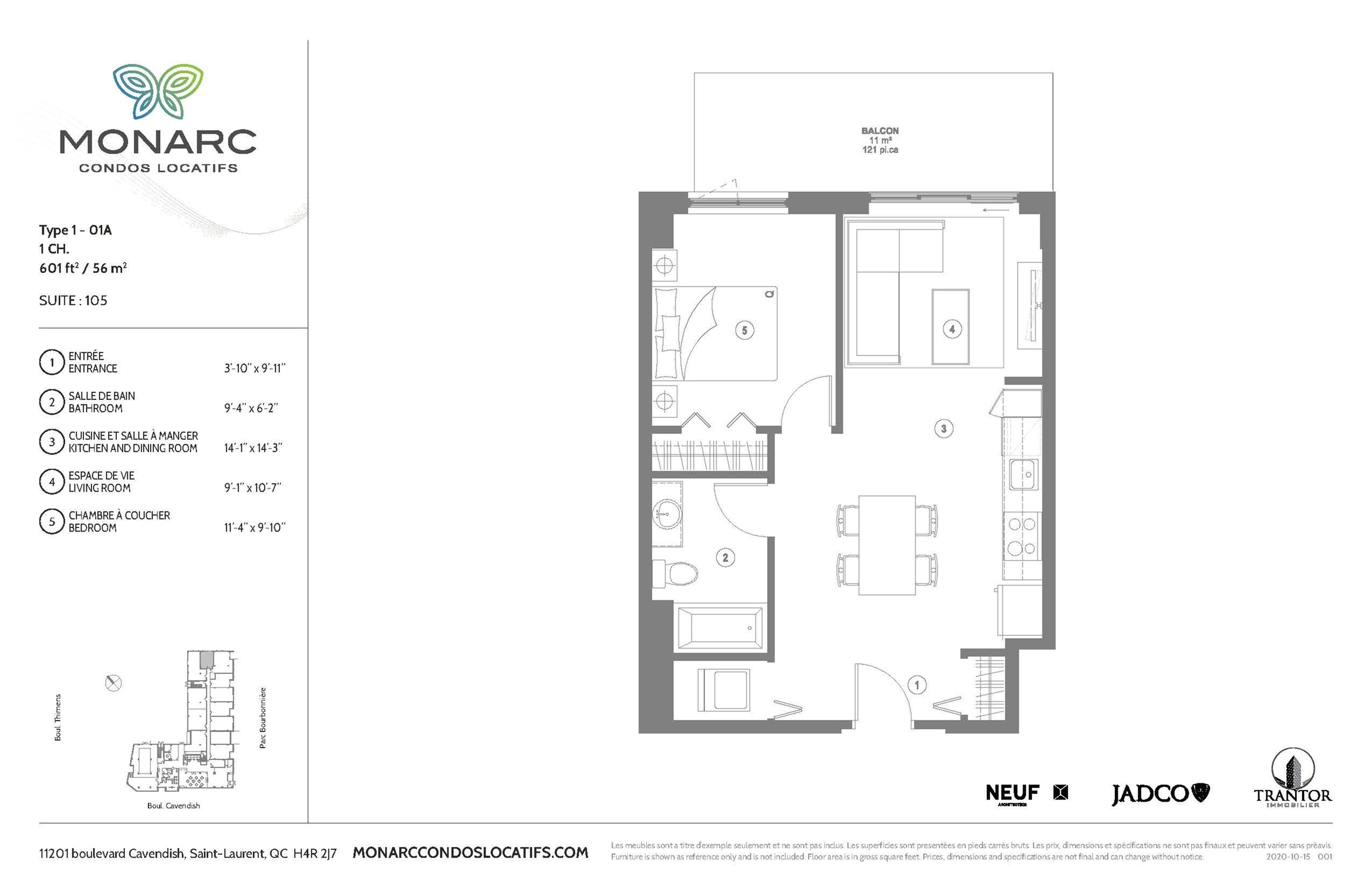 1 Chambre 1 Bedroom