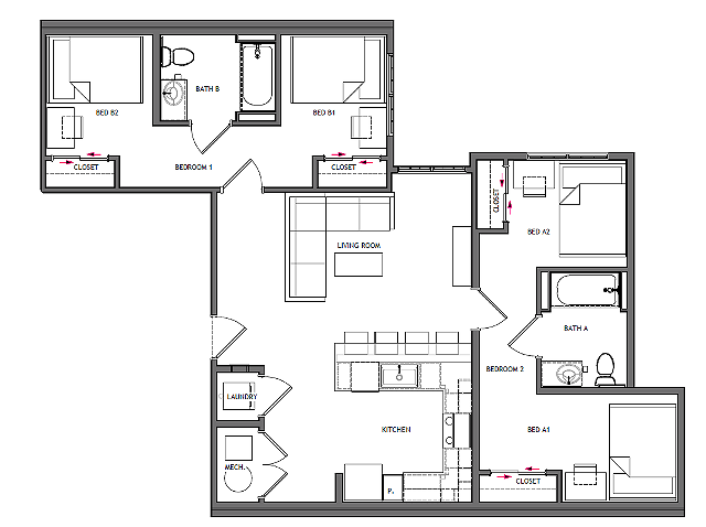 The Flats on University Apartment Rentals
