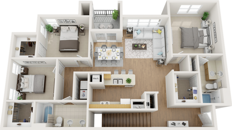 C20a - Willow | 3 Bed Apartment | Oasis at Piney Point