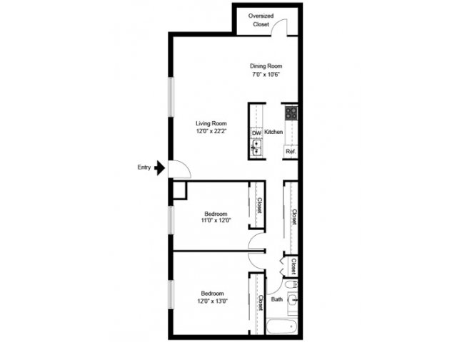Two Bedroom Private Entry | 2 Bed Apartment | Park City Apartments