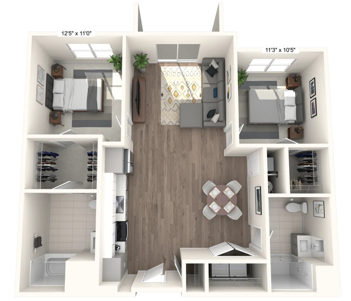 2E | 2 Bed Apartment | The Point at Merrimack Valley