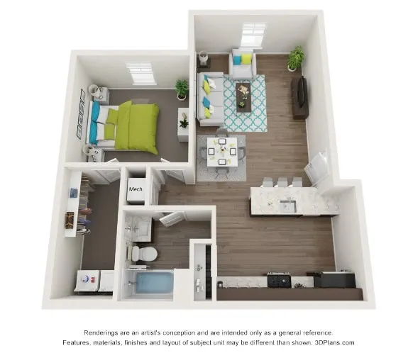 Floor Plans | Waters Edge Apartments in Spartanburg, SC