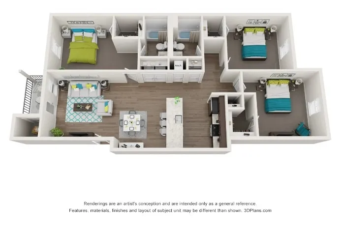 Floor Plans | Waters Edge Apartments in Spartanburg, SC