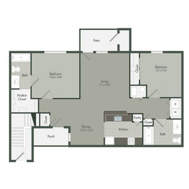 2 Bedroom | 2 Bath | 1003 SF