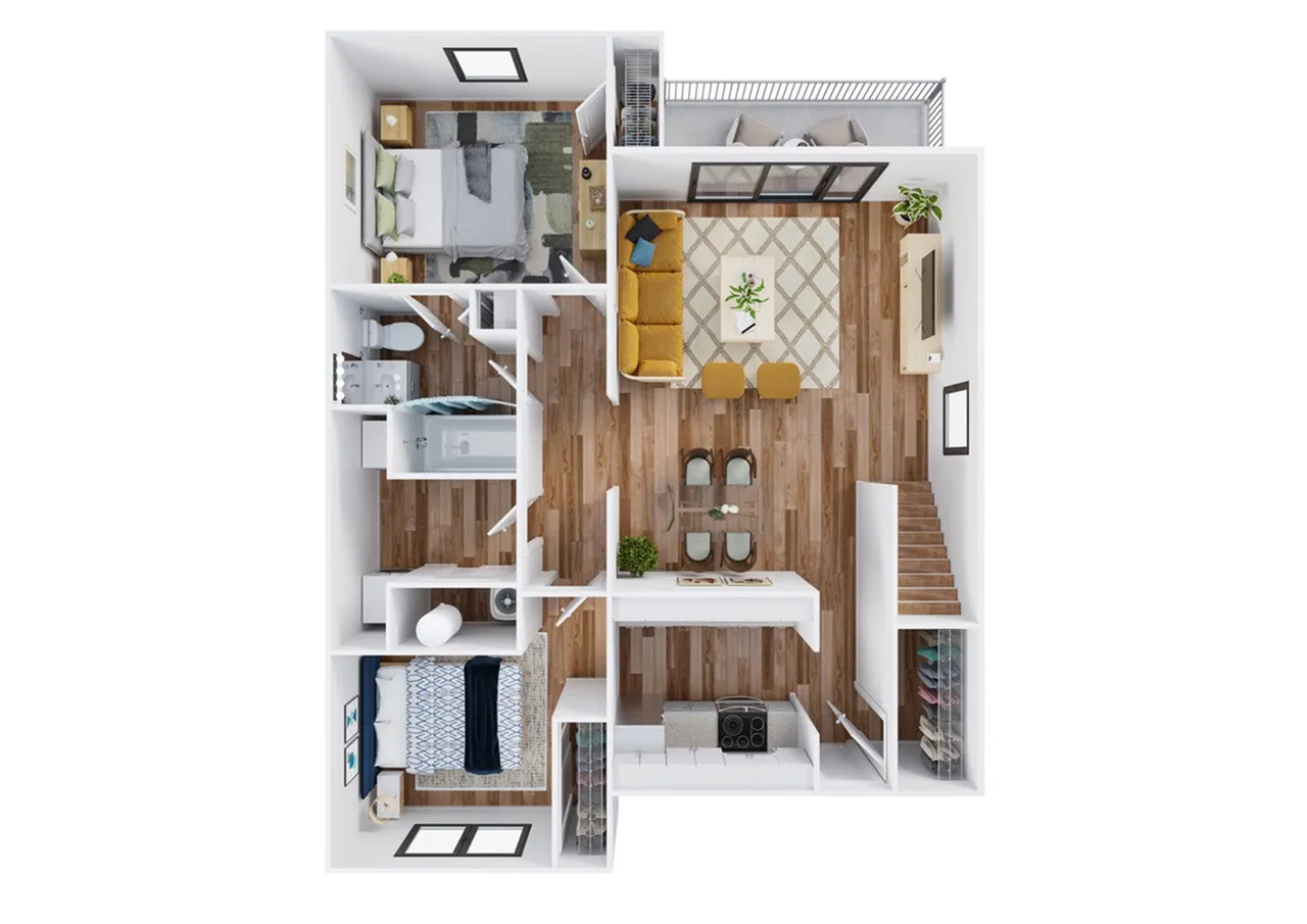 2 Bedroom | 1 Bath | 950 SF