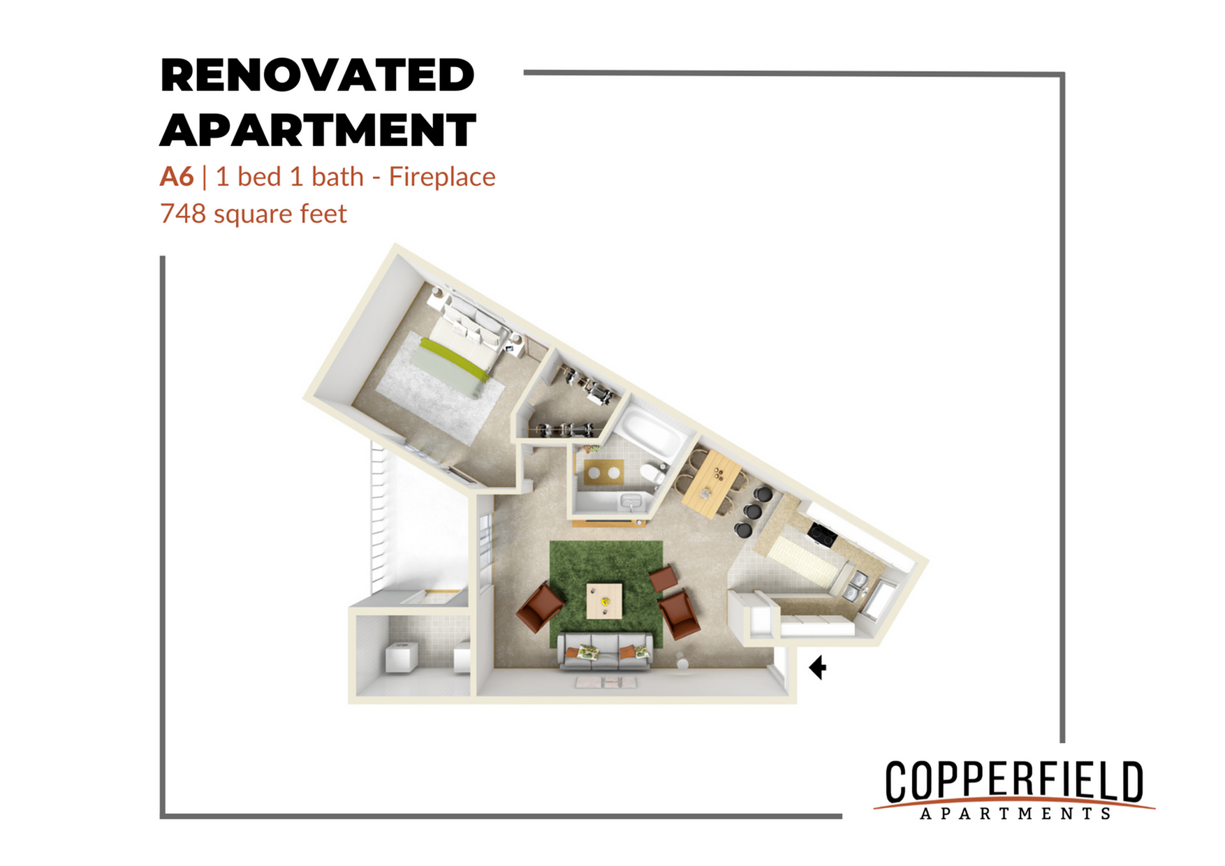 1 - 2 Bed Apartments - Check Availability | Copperfield Apartments