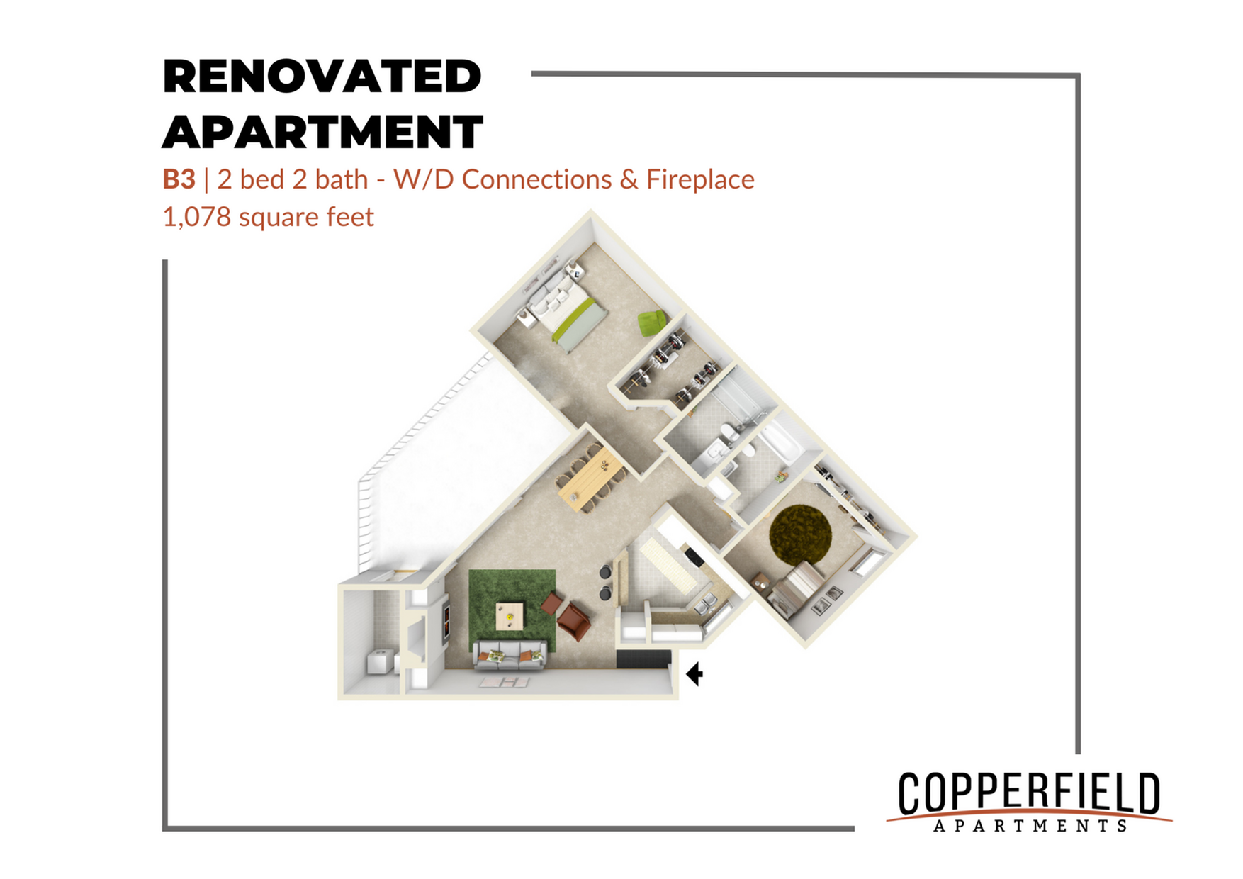 1 - 2 Bed Apartments - Check Availability | Copperfield Apartments
