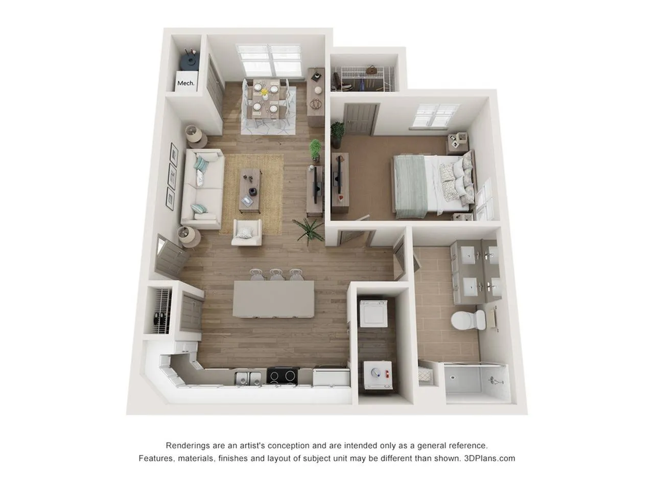 A1 Den | 1 Bed Apartment | Parkside at the Beach