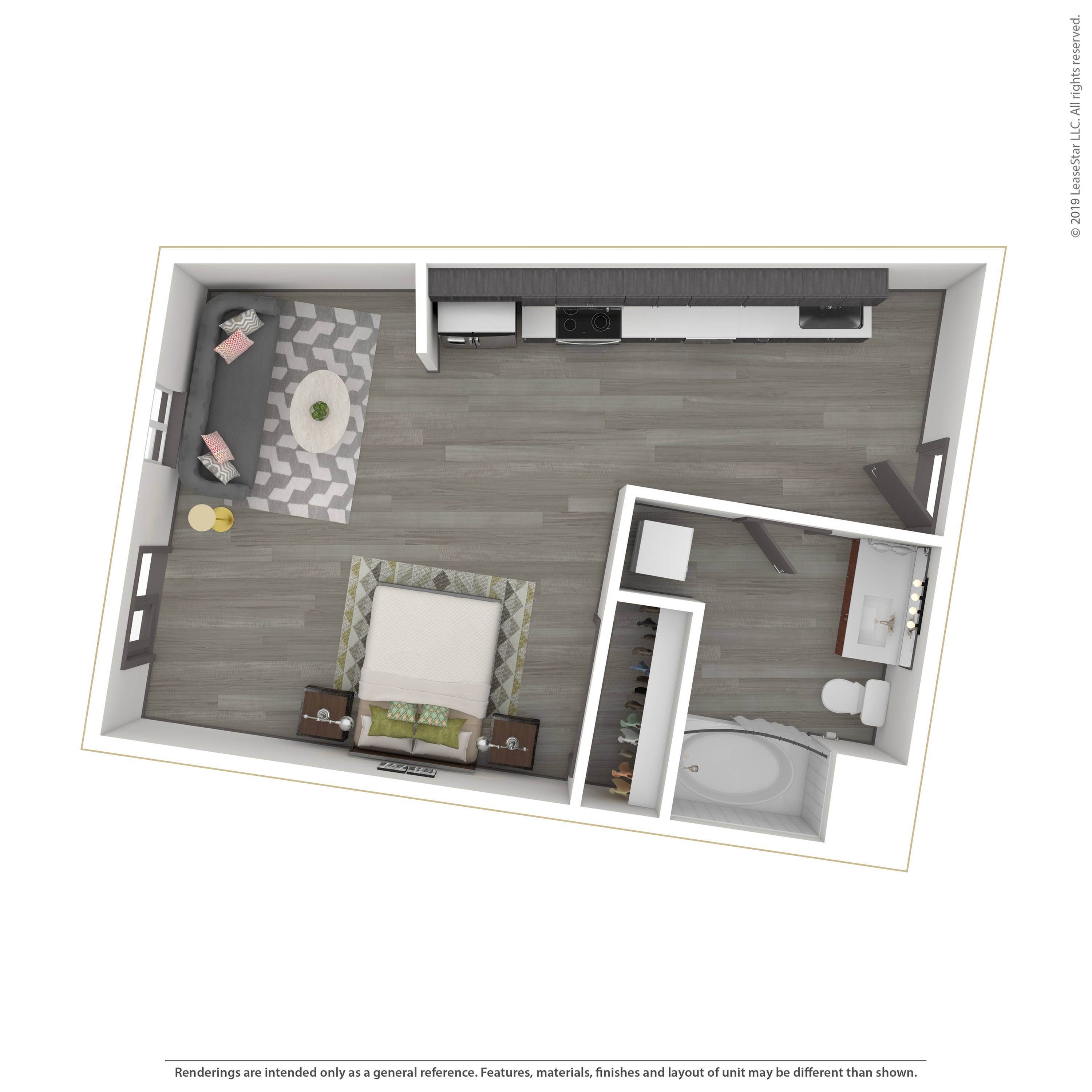 Hamilton C | Studio | Sanctuary Apartments