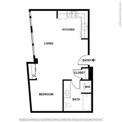 Studio - 615 | Studio | Tanner Flats Apartments