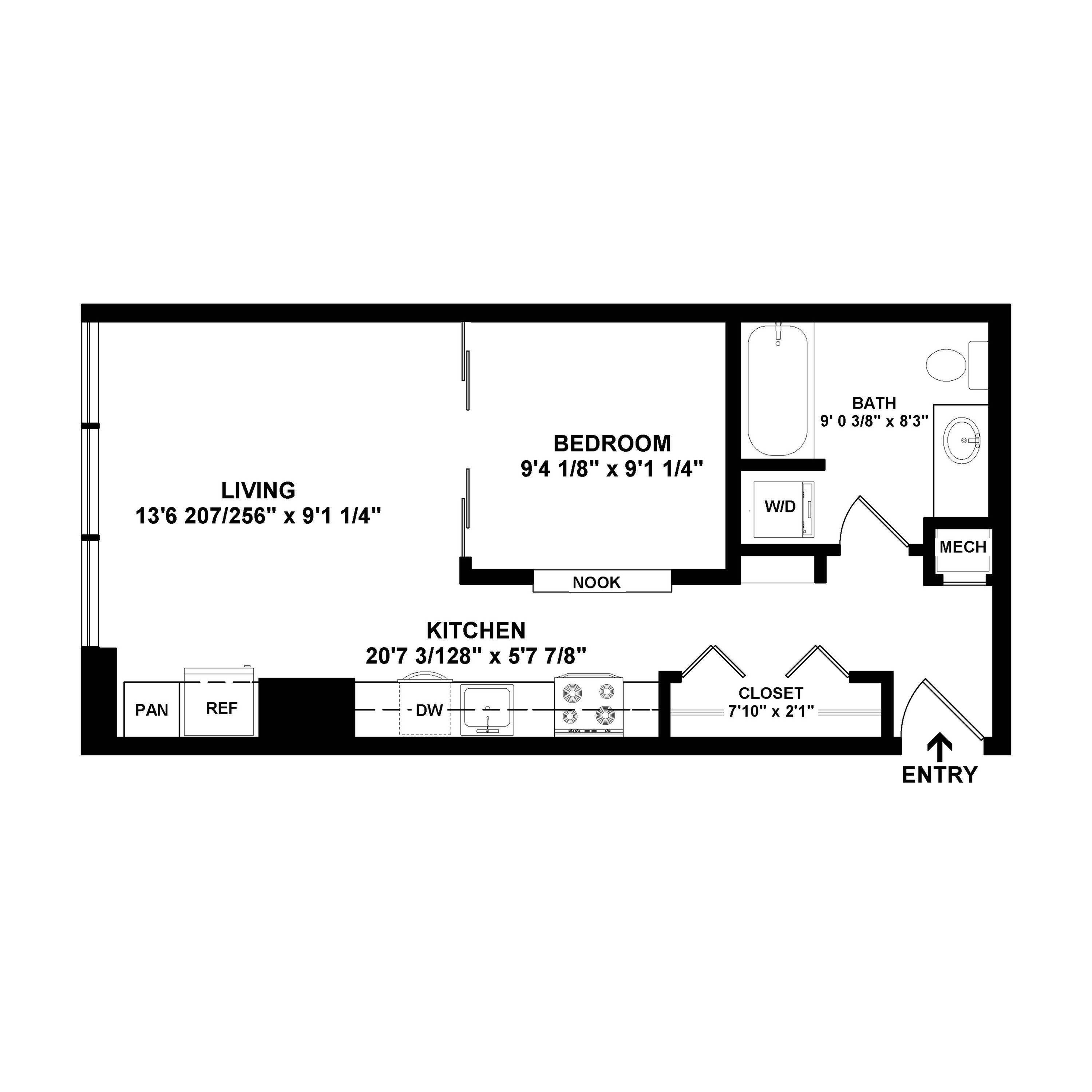 Urban One Bedroom e7.1 | 1 Bed Apartment | Kinects Tower